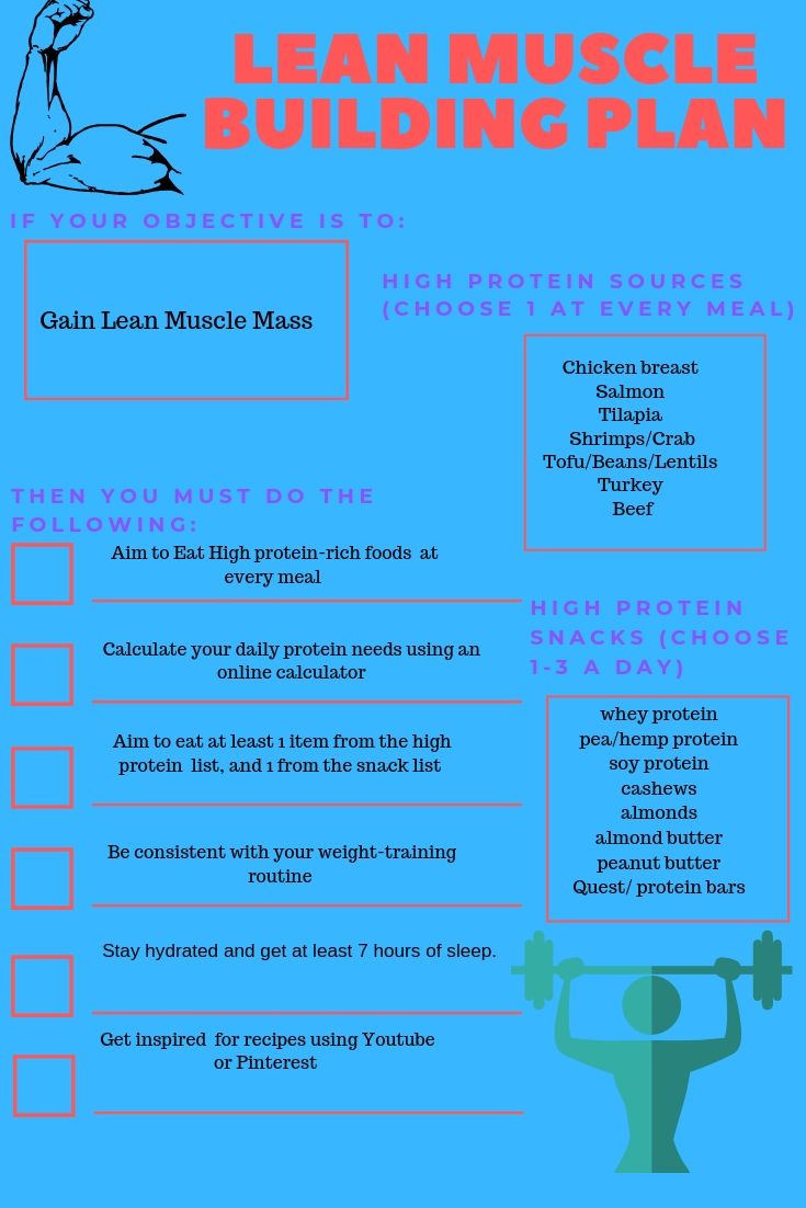 Lean Muscle Building Plan (Printable) – Taras Fit World